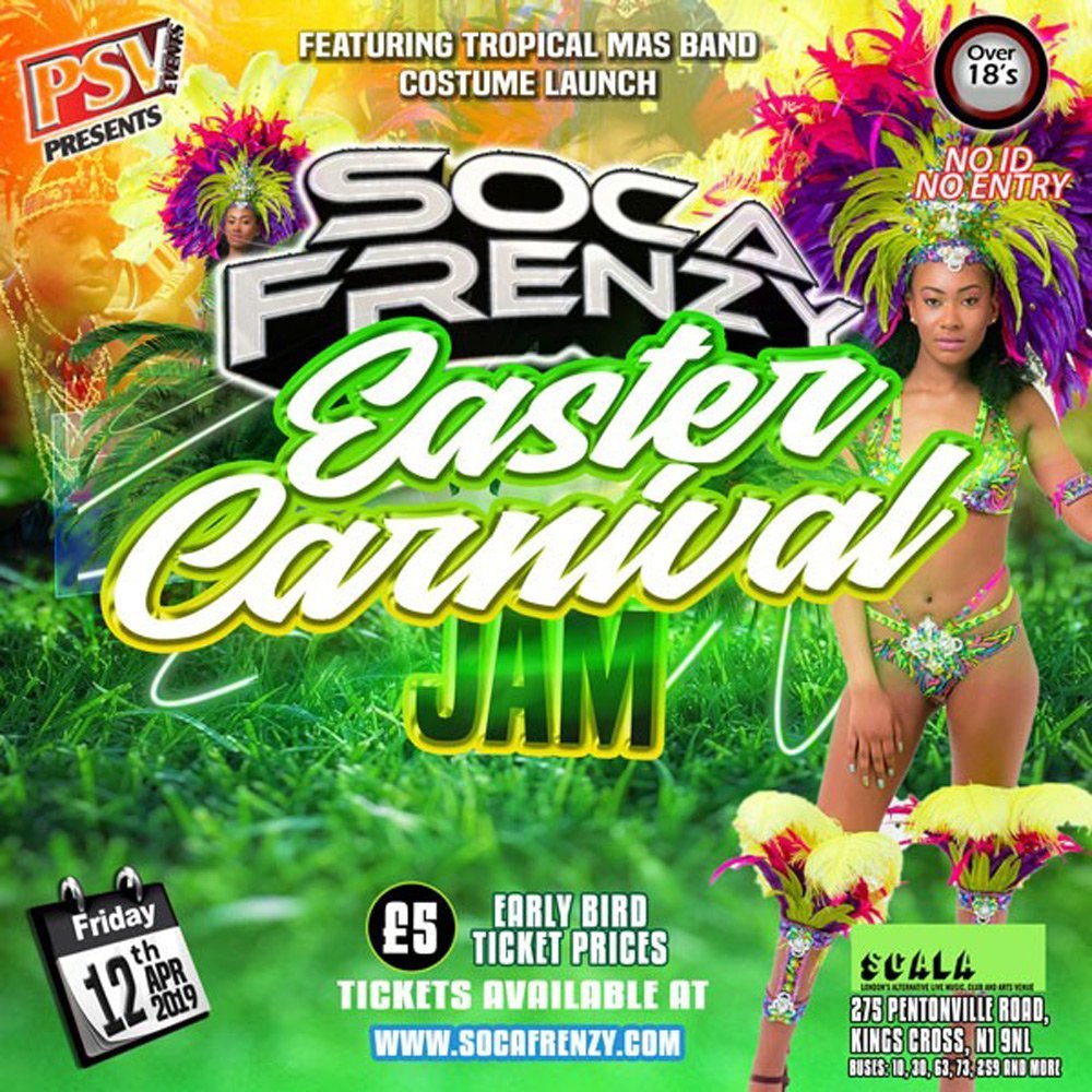 Soca Events - Soca Frenzy - Easter Carnival Jam