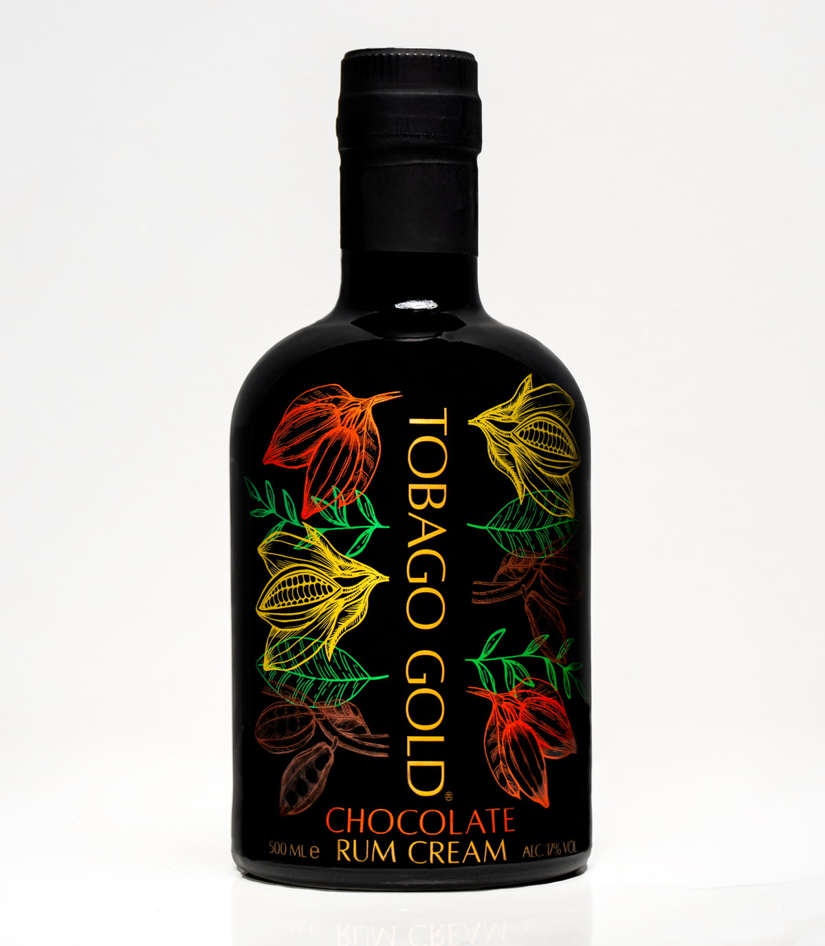 Tobago Gold, inspired by Cocoa, infused with rum covered in cream