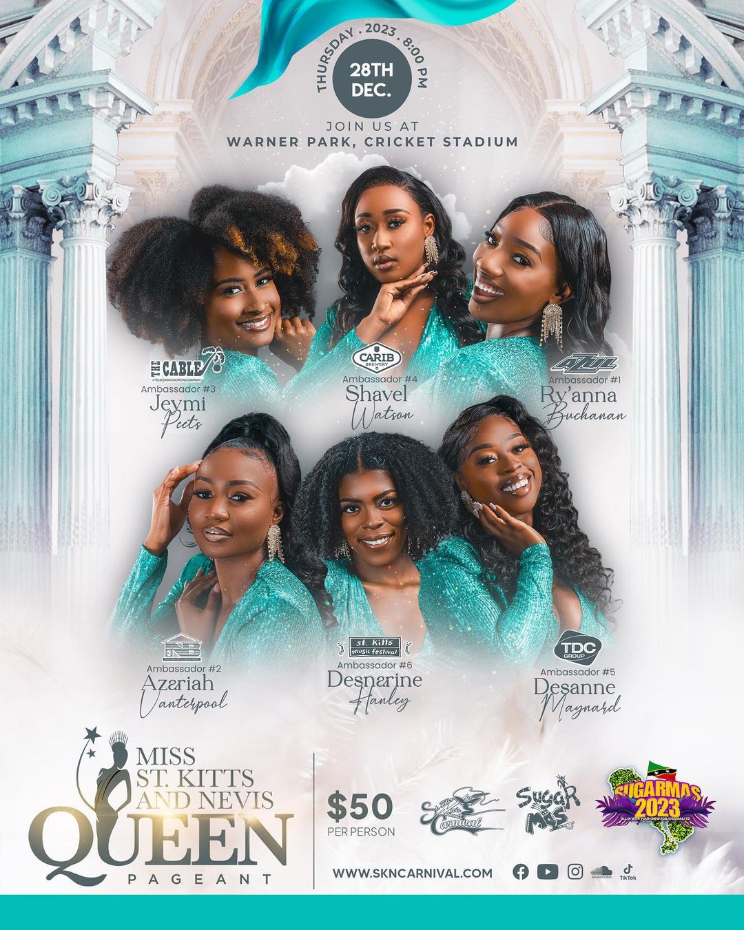 Soca Events - Sugar Mas 2023 - Miss St. Kitts & Nevis Queen Pageant
