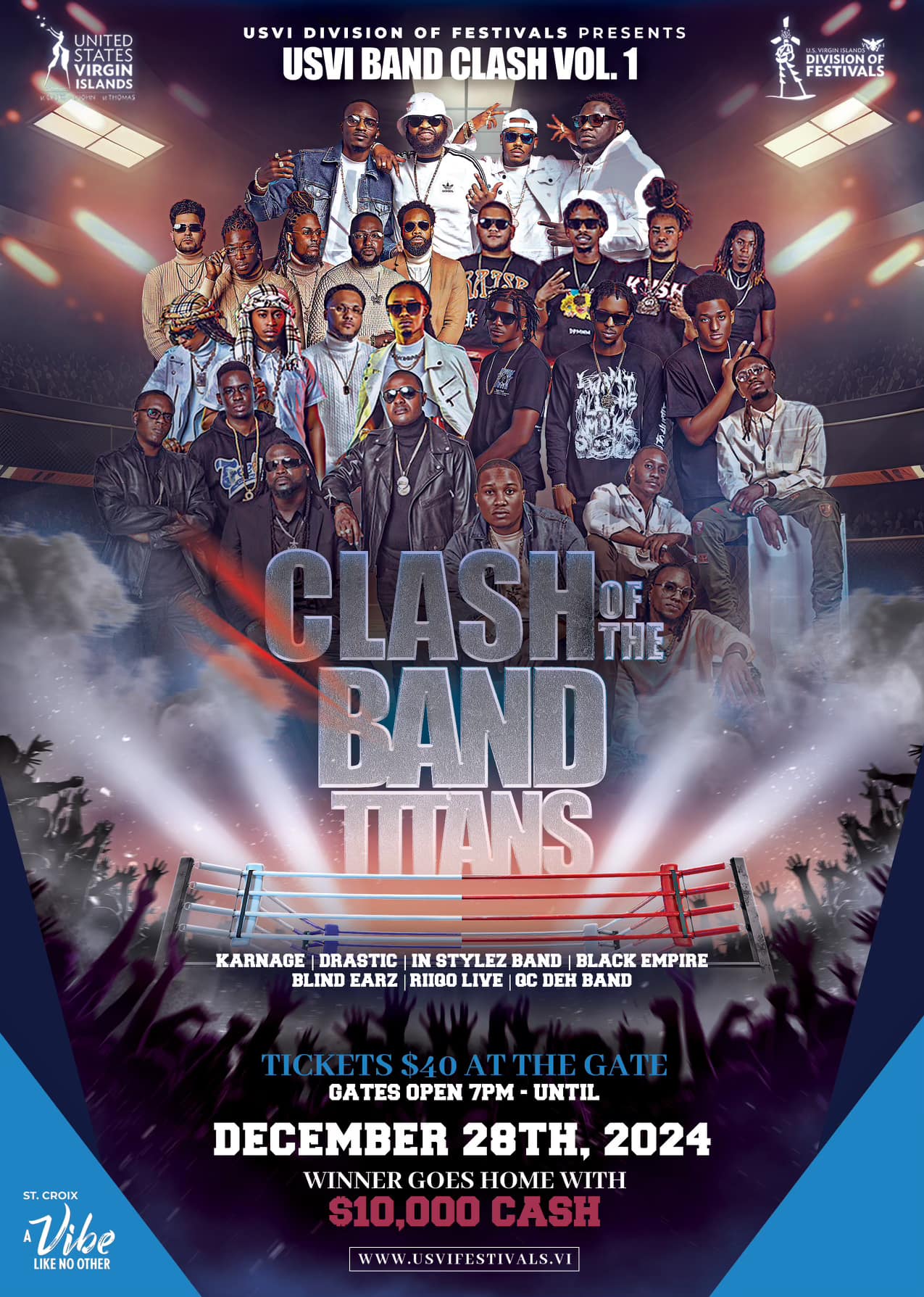 Soca Events - St. Croix Festival - Clash of the Band Titans